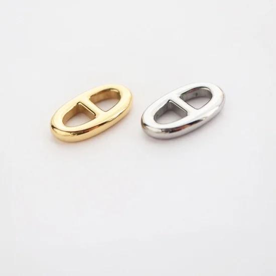 316L サージカルステンレス マリンチェーン コマ チャーム 1個 ステンレス無垢 : acs-cm-00017st : Trois ...