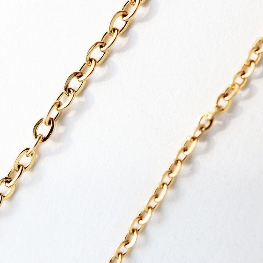 14KGP 金アレ対応 316L サージカルステンレス 平あずきチェーン 切り売り 100cm : Trois anges - 通販 - Yahoo!ショッピング