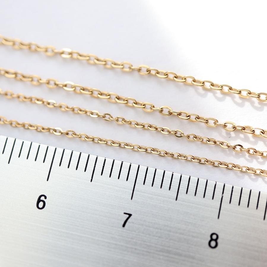 14KGP 金アレ対応 316L サージカルステンレス 平あずきチェーン 切り売り 100cm : Trois anges - 通販 - Yahoo!ショッピング