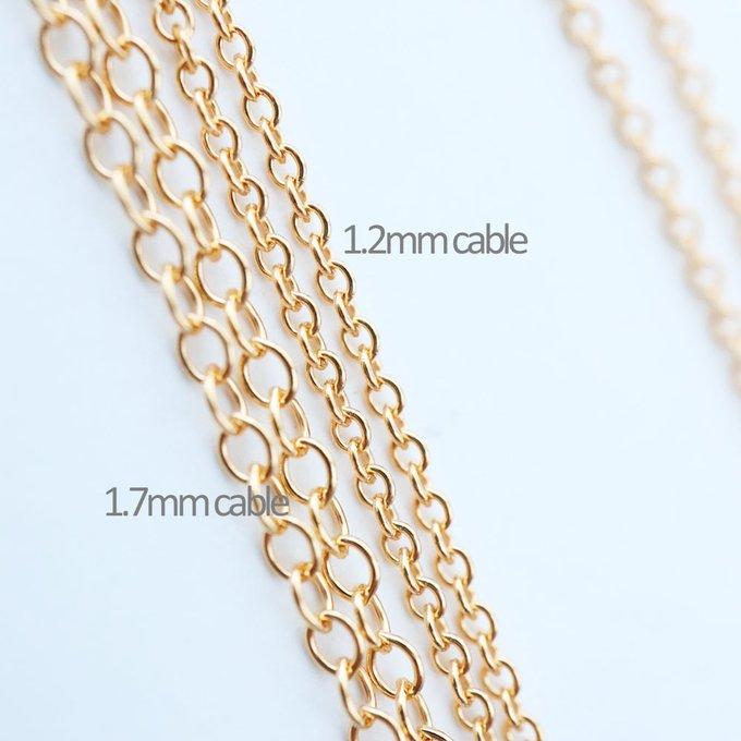 14KGF 1.2mm 丸あずき スライドボール チェーンネックレス【J】22inc（約55.9cm） アメリカ直輸入 1本 : Trois anges - 通販 - Yahoo!ショッピング