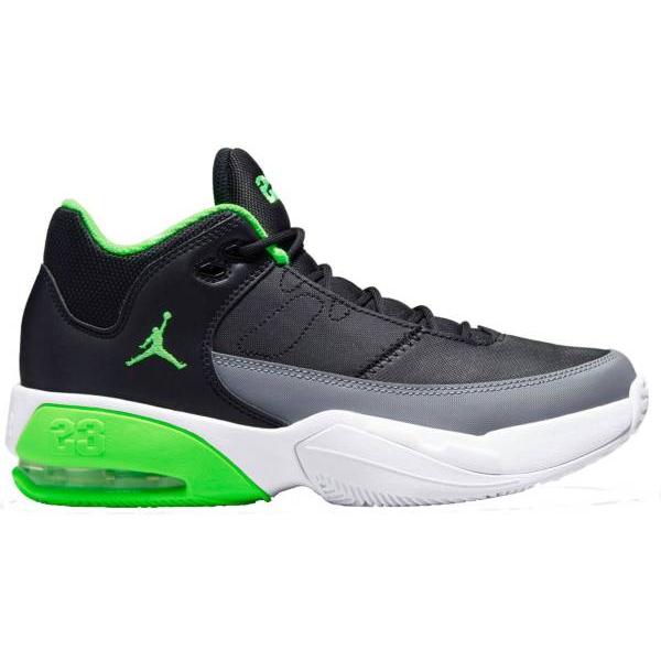 ジョーダン キッズ バッシュ Jordan Kids' GS Max Aura 3 - Black/Green/Grey 黒 ブラック ...