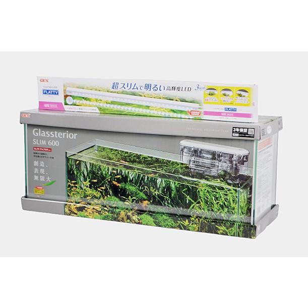 GEX GEX グラステリア スリム600 LEDライト(ホワイト)付きセット : トロピカルワールド ヤフー店 - 通販 - Yahoo!ショッピング