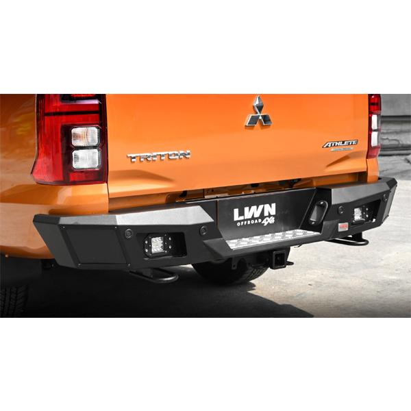 LWN OFFROAD正規品 三菱 トライトン LC2T 令和6年2月〜現行 リアバンパー アイアンバンパー 2インチ角ヒッチ付 LEDライト付 :g2200:トラックチューナーズ Yahoo ...