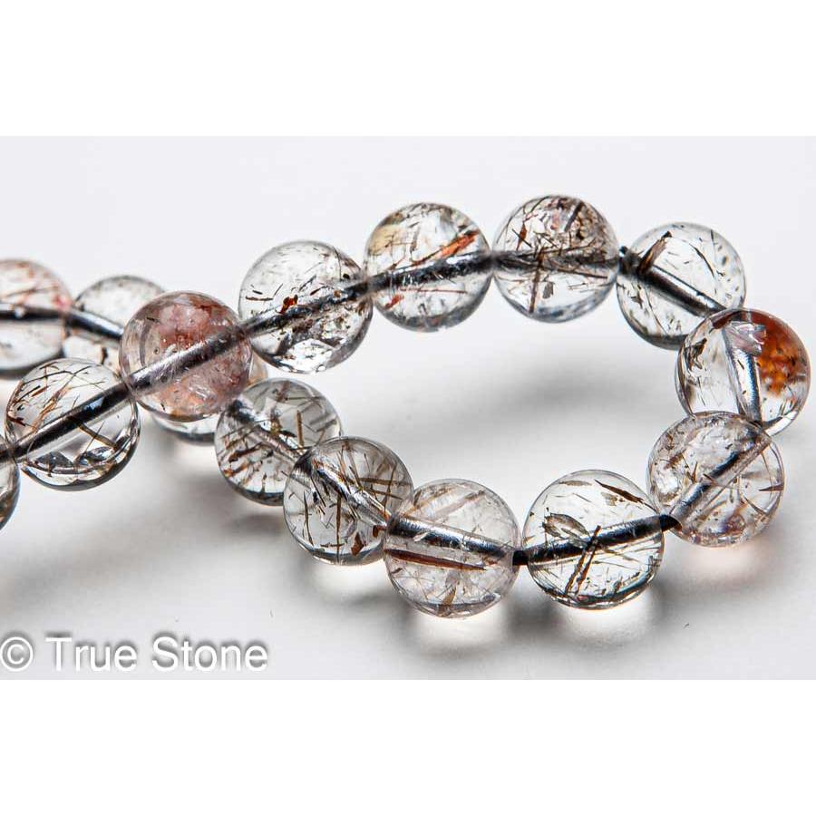 ルベライト イン クォーツ ブレスレット 9.5mm-9.9mm レッドトルマリン ブラックトルマリン トルマリネーデッドクォーツ :bbo19-014:True Stone - 通販 ...