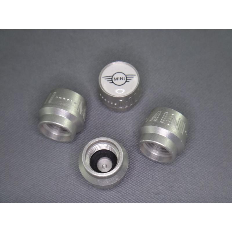 MINI ミニ・ウィング・ロゴ・エアーバルブ・キャップ・シルバー・アルミニウム製(4個セット) ミニ 純正 部品 : オート・パーツ・トマホ ...
