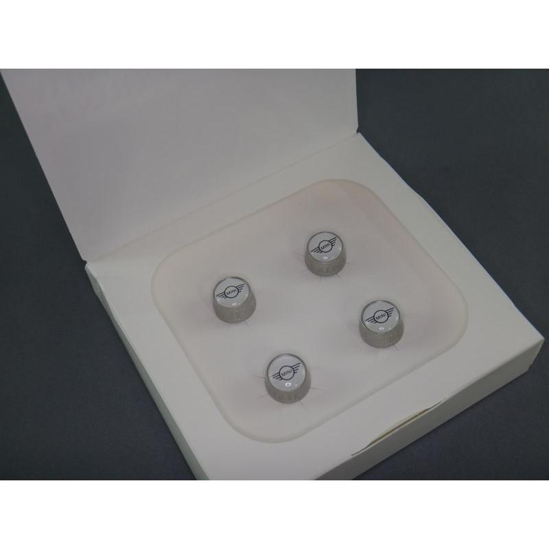 MINI ミニ・ウィング・ロゴ・エアーバルブ・キャップ・シルバー・アルミニウム製(4個セット) ミニ 純正 部品 : オート・パーツ・トマホ ...