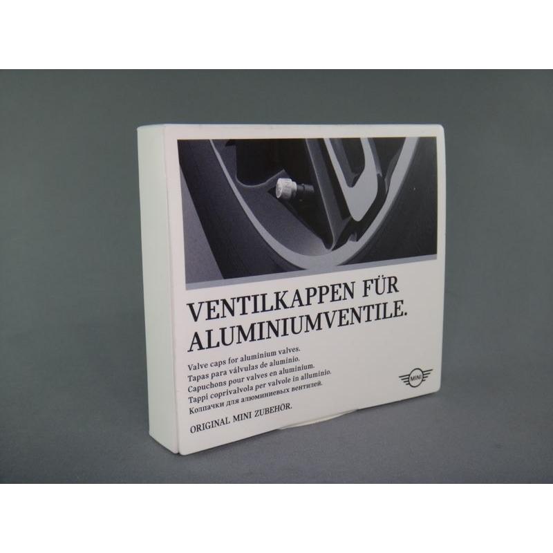MINI ミニ・ワードマーク・ロゴ・エアーバルブ・キャップ・シルバー・アルミニウム製(4個セット) ミニ 純正 部品 : オート・パーツ・ト ...