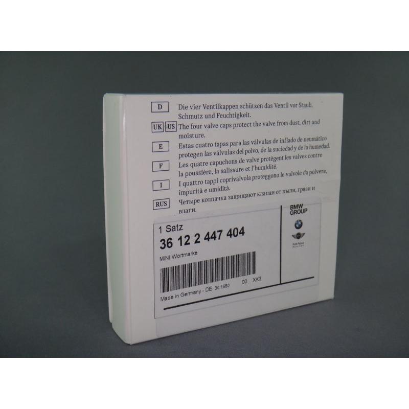 MINI ミニ・ワードマーク・ロゴ・エアーバルブ・キャップ・シルバー・アルミニウム製(4個セット) ミニ 純正 部品 : オート・パーツ・ト ...