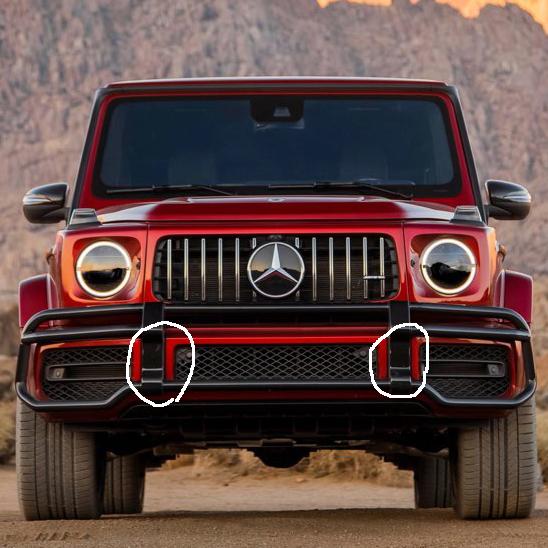 Mercedes-Benz（メルセデス・ベンツ） 純正 部品 W463A G63バンパー・ブラッシュ・ガード・取り付け部・樹脂部品・左右セット ...