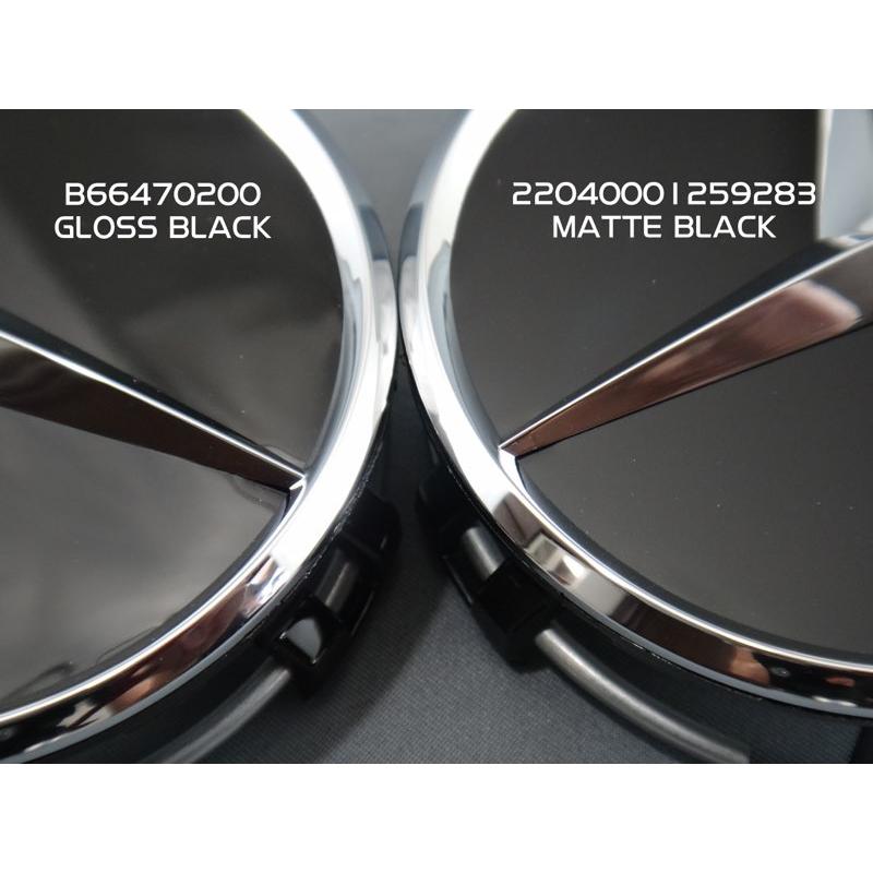 Mercedes-Benz 純正 部品 クローム・スター / グロス・ブラック・ホイール・ハブキャップ /4個セット メルセデス・ベンツ ...