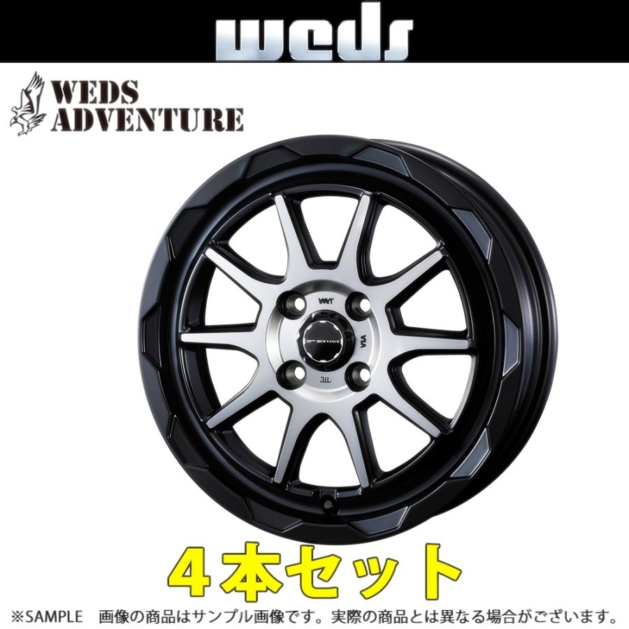WEDS ウェッズ ADVENTURE MUD VANCE 06 14x4.5 45 4H/100 マットブラックポリッシュ ホイール 4本セット 39807 トラスト企画 ...