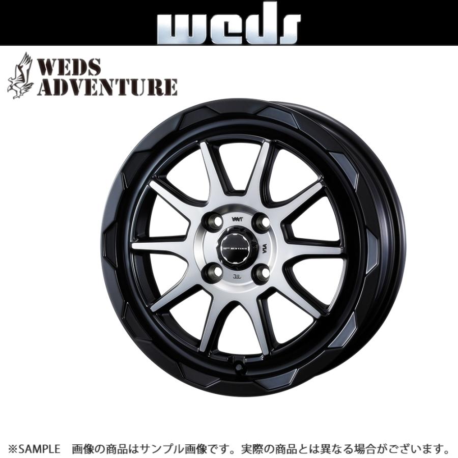 WEDS ウェッズ ADVENTURE MUD VANCE 06 16x6.0 40 4H/100 マットブラックポリッシュ ホイール 1本 39817 トラスト企画 (179132513 ...