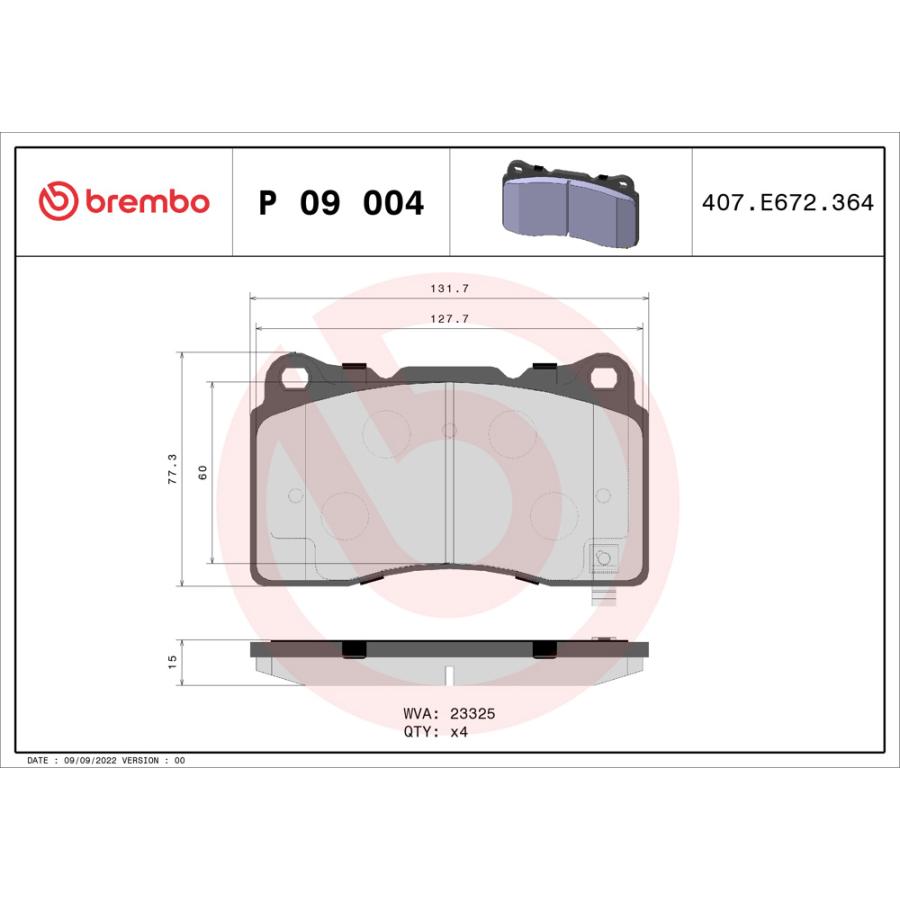 brembo ブレンボ Black Pads ブラック パッド (フロント) シビック FK8 2017/09- P09 004 (737201018 : 737201018-020-y ...