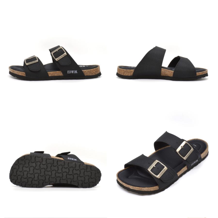 EDWIN（エドウィン） メンズ サンダル 天然コルクフットベッド つっかけ 革 コンフォート EW9062 : つるや 靴のTSURUYA - 通販 - Yahoo!ショッピング