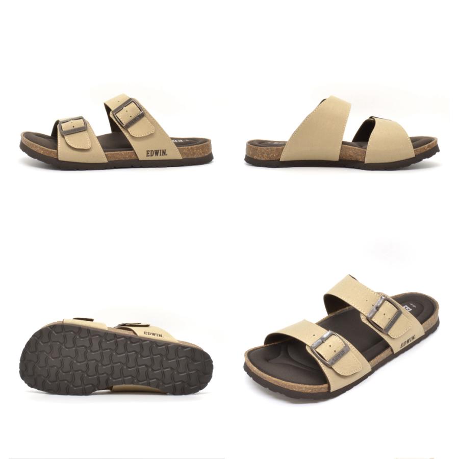 EDWIN（エドウィン） メンズ サンダル 天然コルクフットベッド つっかけ 革 コンフォート EW9062 : つるや 靴のTSURUYA - 通販 - Yahoo!ショッピング