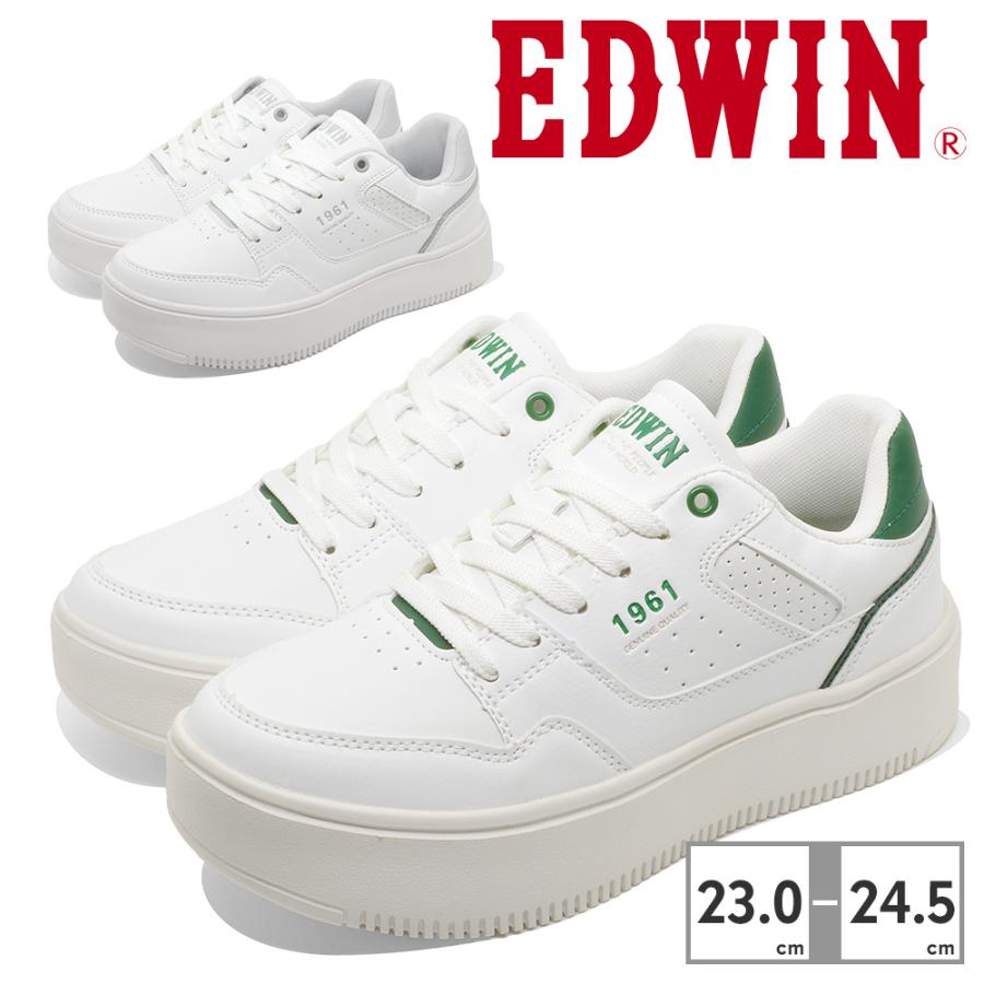 EDWIN スニーカー レディース EDW-4317 エドウィン 厚底 軽量 : つるや 靴のTSURUYA - 通販 - Yahoo!ショッピング