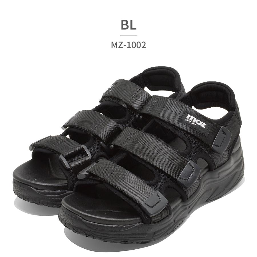 moz MOZ モズ サンダル レディース MZ-1002 BL GY BG 厚底 ストラップ スポーツサンダル : つるや 靴のTSURUYA - 通販 - Yahoo!ショッピング