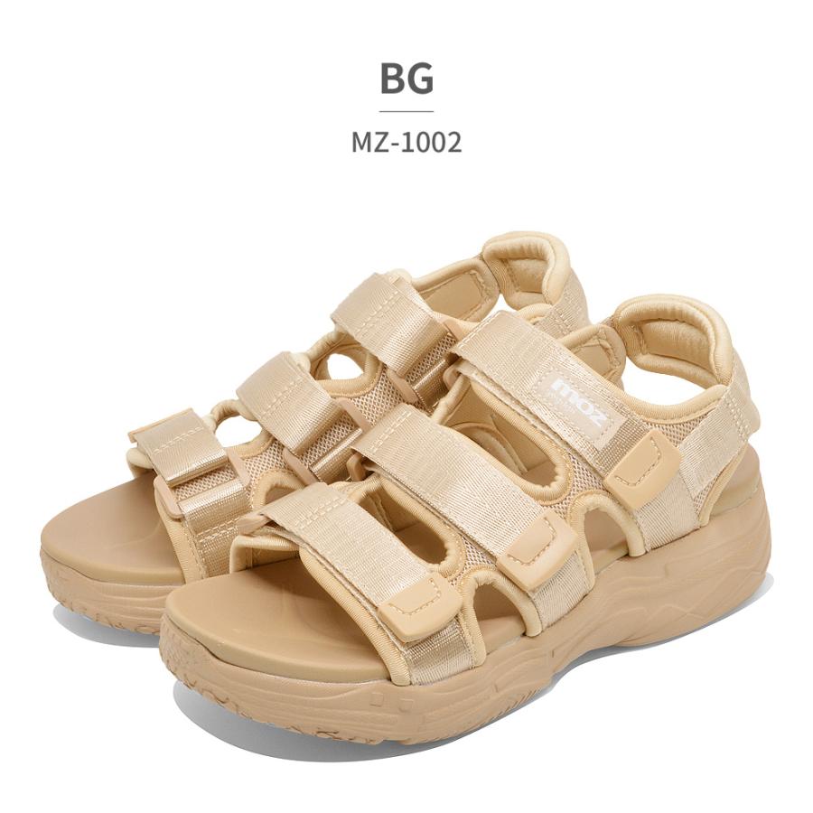 moz MOZ モズ サンダル レディース MZ-1002 BL GY BG 厚底 ストラップ スポーツサンダル : つるや 靴のTSURUYA - 通販 - Yahoo!ショッピング