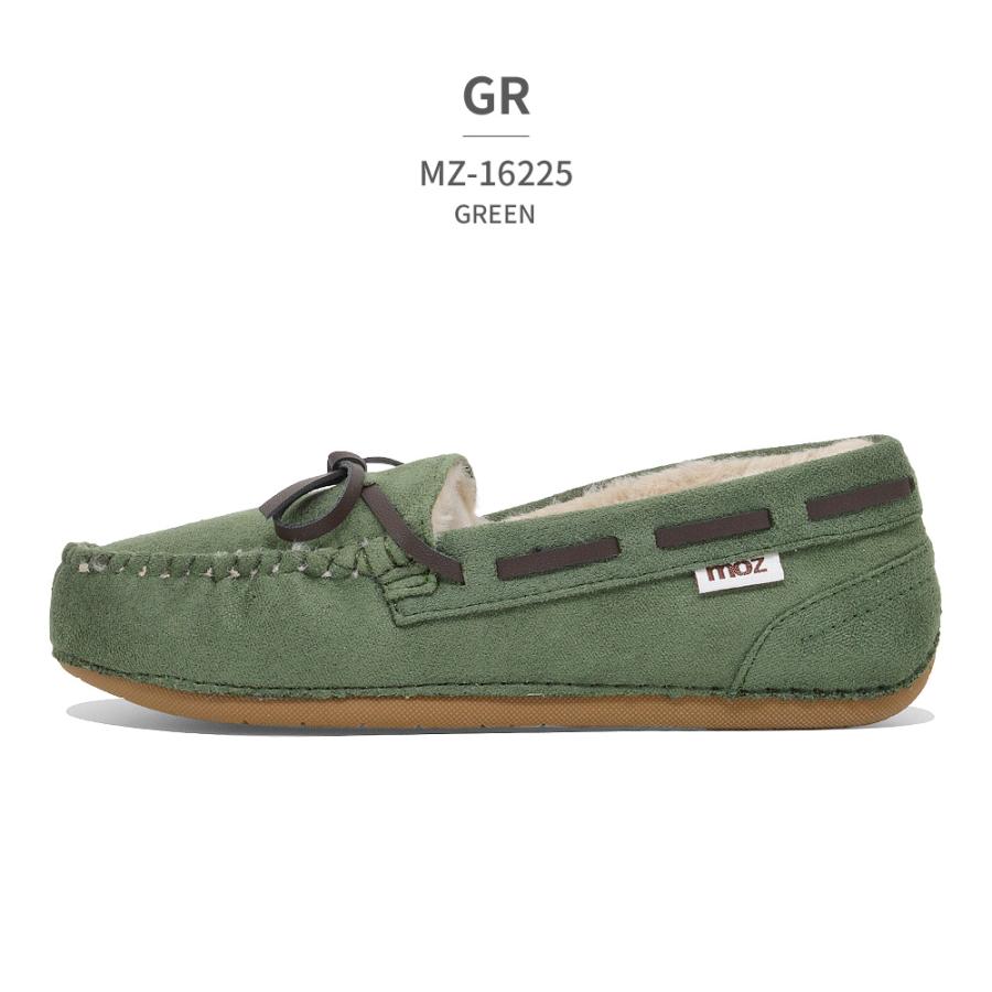 モズ MOZ モカシン レディース MZ-16225 BL GY OAK 裏起毛 室内履き可 フラットシューズ ドライビングシューズ :2-moz-w-16225-01:つるや 靴の ...