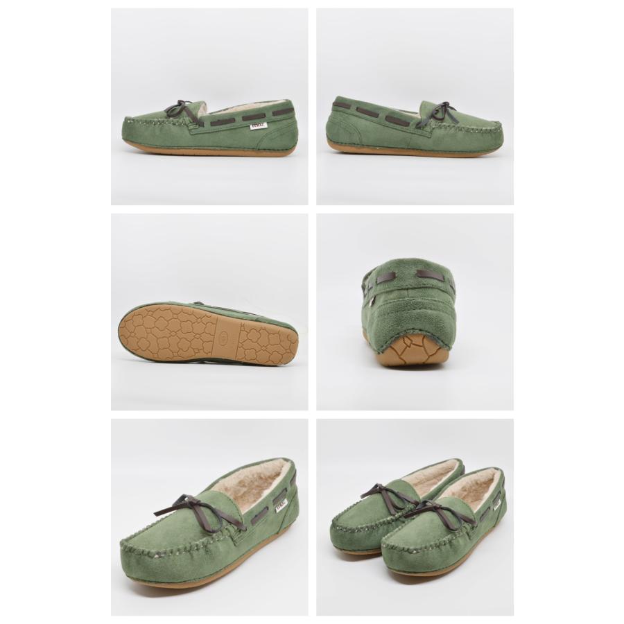 moz モズ MOZ モカシン レディース MZ-16225 BL GY OAK 裏起毛 室内履き可 フラットシューズ ドライビングシューズ : つるや 靴のTSURUYA - 通販 ...