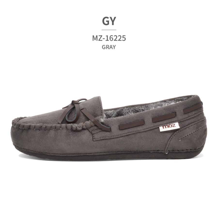 モズ MOZ モカシン レディース MZ-16225 BL GY OAK 裏起毛 室内履き可 フラットシューズ ドライビングシューズ :2-moz-w-16225-01:つるや 靴の ...