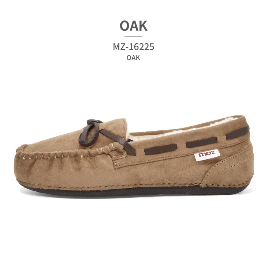 moz モズ MOZ モカシン レディース MZ-16225 BL GY OAK 裏起毛 室内履き可 フラットシューズ ドライビングシューズ : つるや 靴のTSURUYA - 通販 ...