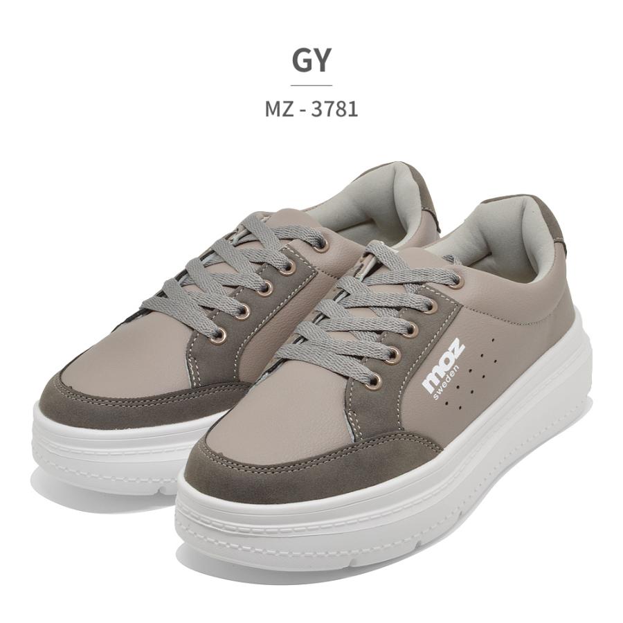 moz MOZ スニーカー レディース mz-3781 モズ 厚底 プラットホーム ヒール高さ4cm カジュアル クラシック : つるや 靴のTSURUYA - 通販 - Yahoo!ショッピング
