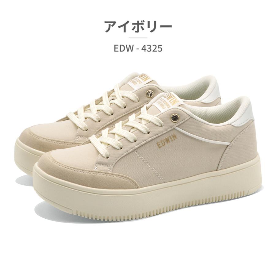 EDWIN スニーカー レディース EDW-4325 エドウィン 軽量 厚底 : つるや 靴のTSURUYA - 通販 - Yahoo!ショッピング