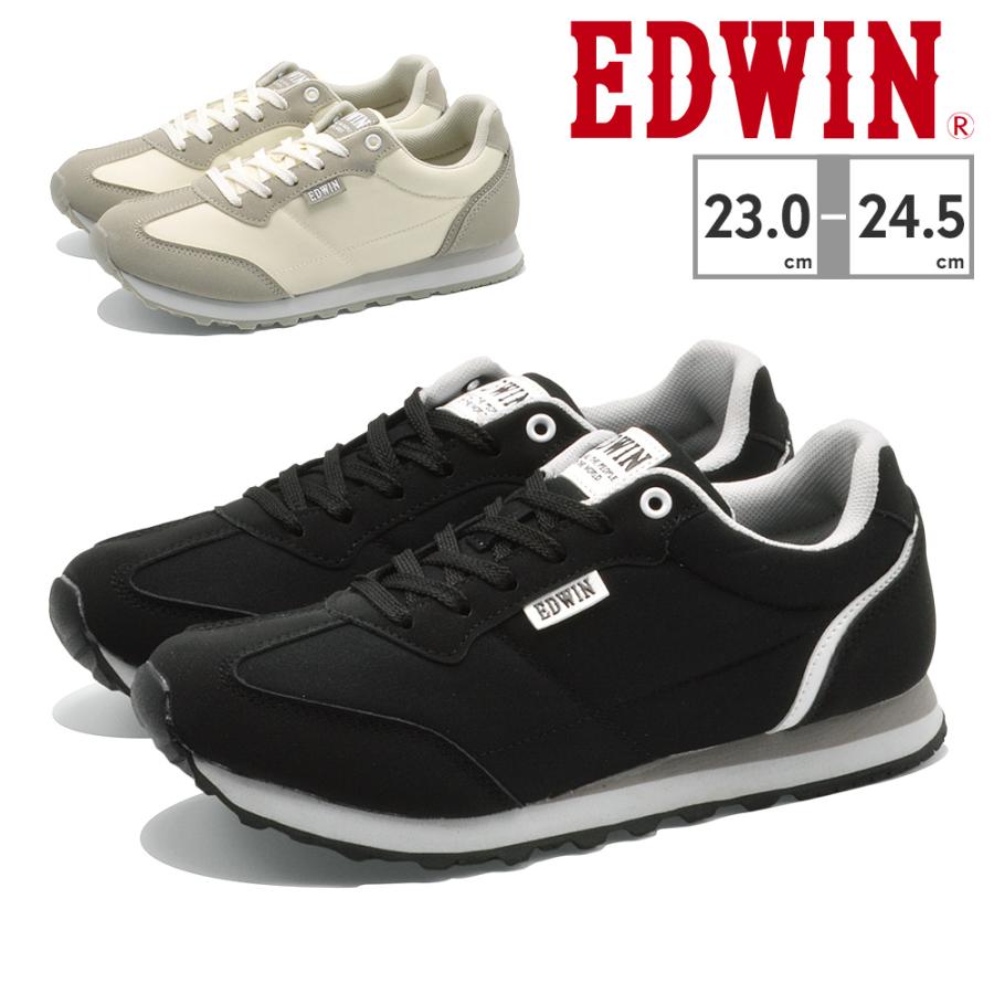 EDWIN スニーカー レディース EDW-4327 エドウィン 軽量 : つるや 靴のTSURUYA - 通販 - Yahoo!ショッピング