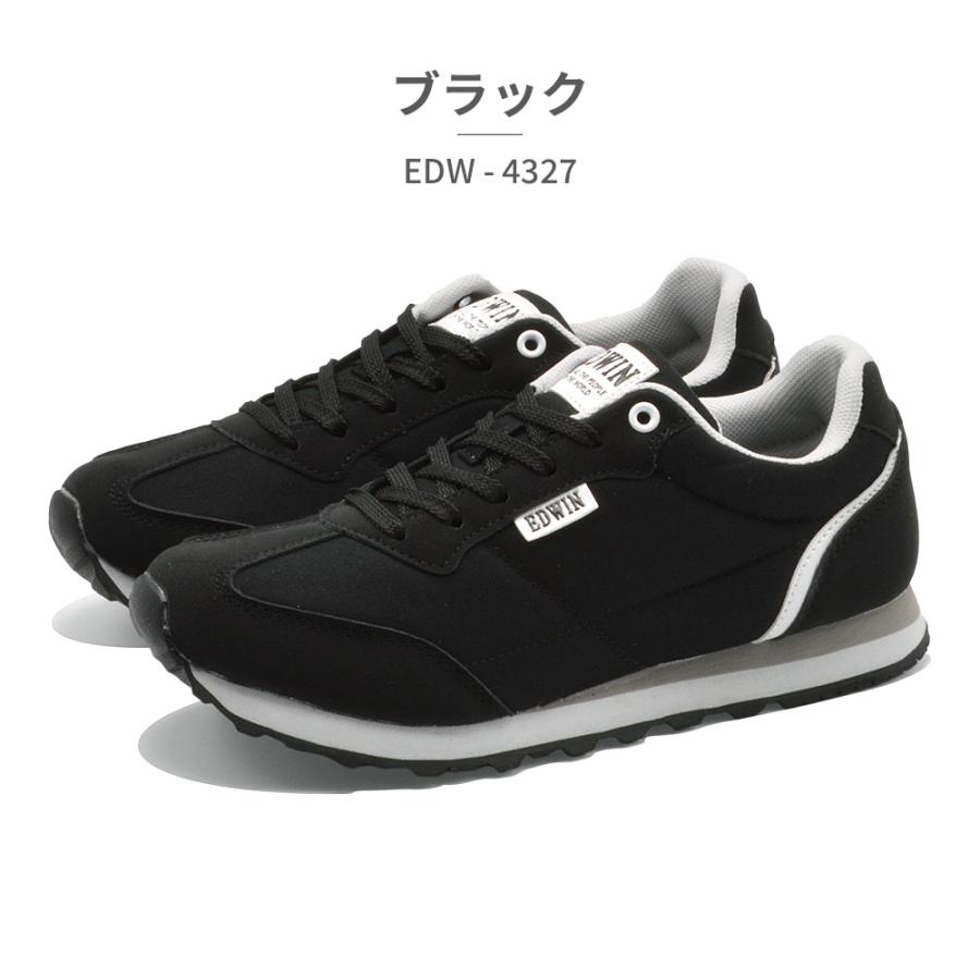 EDWIN スニーカー レディース EDW-4327 エドウィン 軽量 : つるや 靴のTSURUYA - 通販 - Yahoo!ショッピング