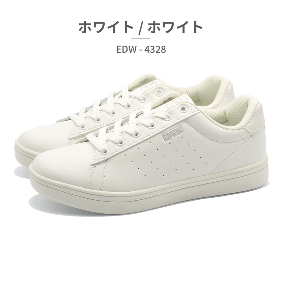 EDWIN スニーカー レディース EDW-4328 エドウィン 軽量 コートスニーカー : つるや 靴のTSURUYA - 通販 - Yahoo!ショッピング