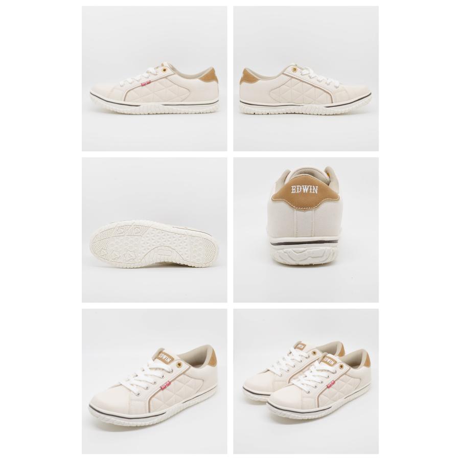 EDWIN スニーカー レディース キルティング レースアップ EDW-4643 エドウィン 軽量 レトロ クラシック カジュアル 防滑 : つるや 靴のTSURUYA - 通販 ...
