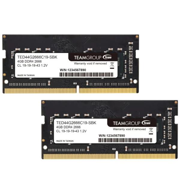Team Group TEAM ELITE DDR4 2666 8GB (4GB×2) ノート用 メモリ 2枚組 SO-DIMM PC4 ...