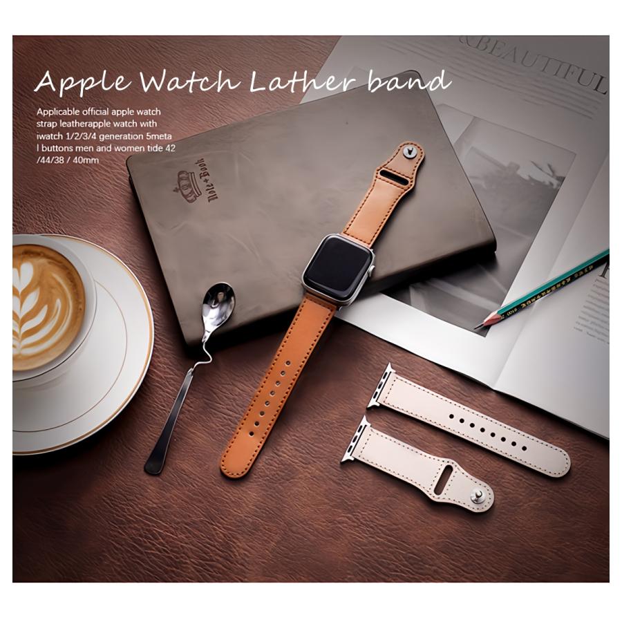アップルウォッチ バンド apple watch ベルト レザー 革 高級 40mm 44mm 46mm 45mm 42mm 41mm ...
