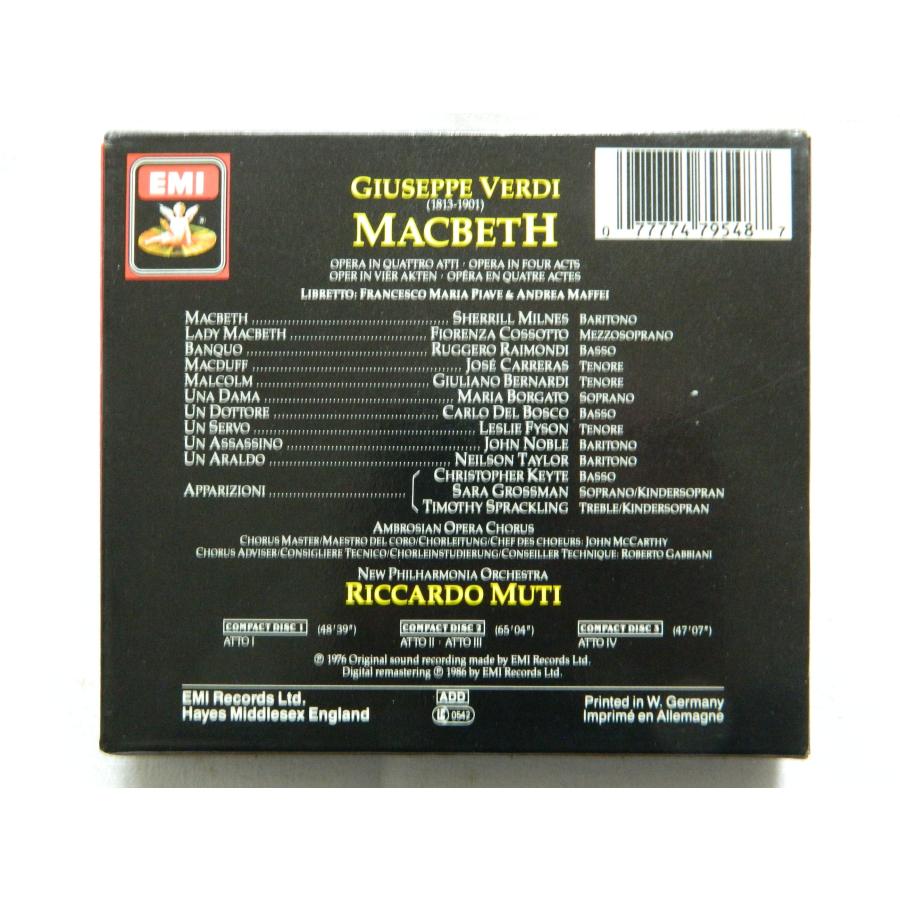 （CD）Verdi Macbeth Riccardo Muti 【中古】 : T.S.K.ヤフー店 - 通販 - Yahoo!ショッピング
