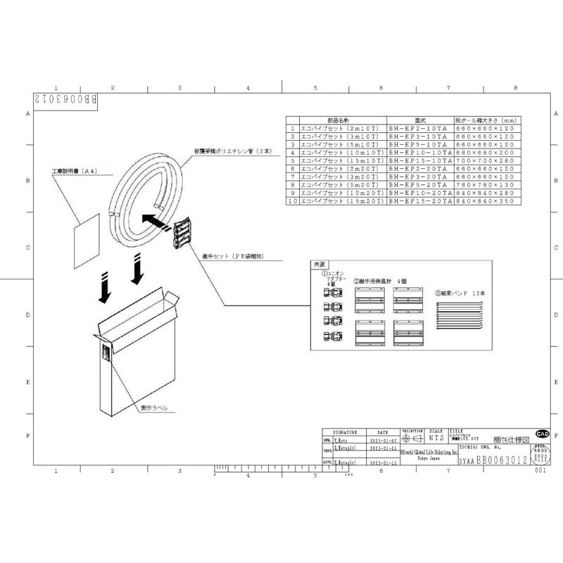 日立 BH-EP5-20TA エコキュート部材 エコパイプセット (架橋ポリエチレン管) 5m 20T : タカラShop Yahoo!店 - 通販 - Yahoo!ショッピング