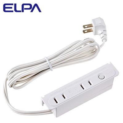 FO-22B(W) 家具用ブレーカー付コンセント 2個口 白 コード長：2m 定格：AC125V 12A 合計1500Wまで ELPA 朝日電器 電設資材 配線機器 : タカラShop ...