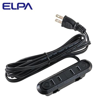 FO-R22T(BK) 家具用埋め込みコンセント 2個口 黒 コード長：2m 定格：AC125V 12A 合計1500Wまで ELPA 朝日電器 電設資材 配線機器 : タカラShop ...