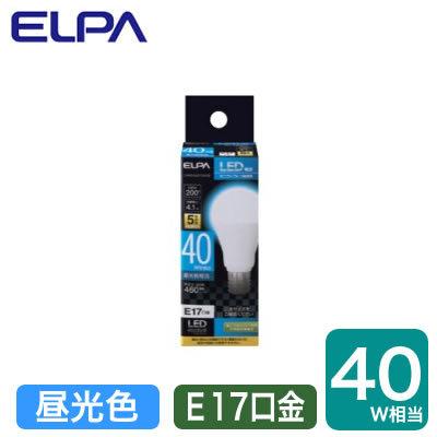 LDA4D-G-E17-G4103 LED電球 ミニクリプトンタイプ 4.1W 昼光色相当 E17口金 40W形相当 ELPA 朝日電器 ランプ : タカラShop Yahoo!店 - 通販 ...