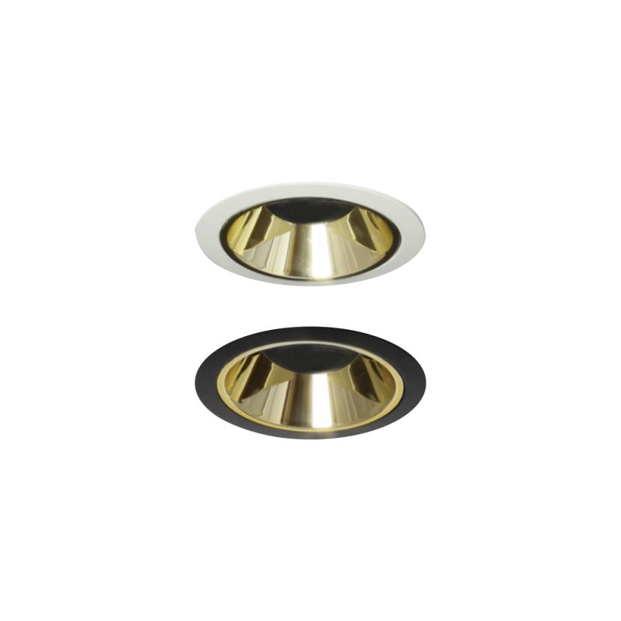 TD-1130B-K LEDユニバーサルダウンライト グレアレス 埋込穴φ75 M型 E11口金 本体のみ トリム：黒、コーン：金 テス ...