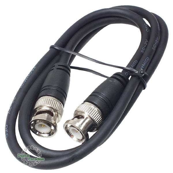 BNCケーブル1m 3C2Vタイプ BNC(オス)⇔BNC(オス) アルミシールド OFC無酸素銅導線 防犯カメラ・セキュリティカメラや通信・計測機器ケーブル ZUUN 3zcBNC-10 ...