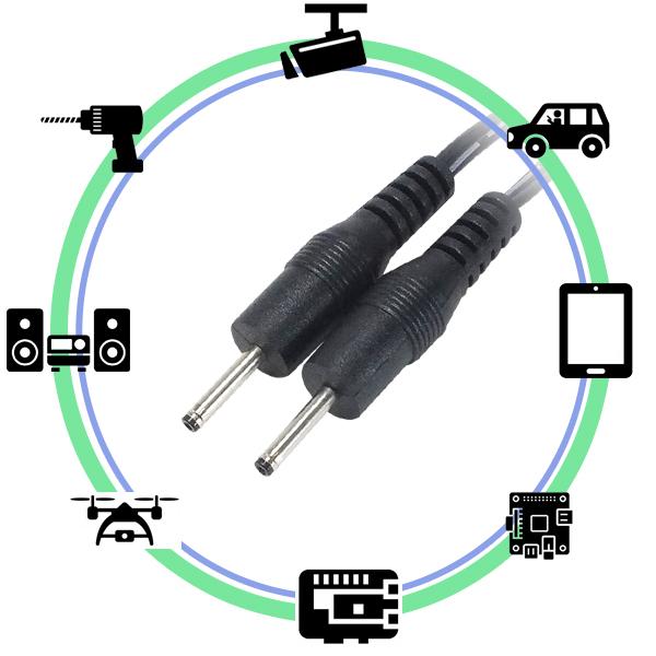 DC電源供給ケーブル 外径2.35mm内径0.7mm 2m DCケーブル接続 電力供給 充電 ラズパイ 開発ボード Androidタブレット ZUUN DCCA-2307zcW20 ...