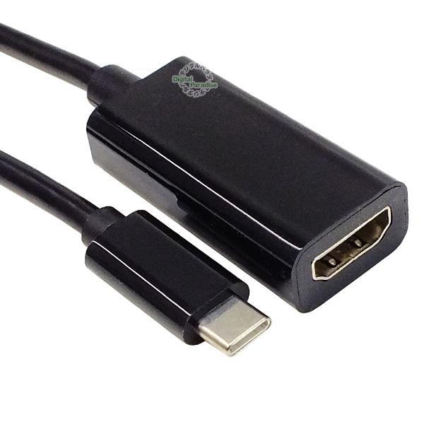 Type-C→HDMI 変換ケーブル 18cm Type-C (オス) → HDMI (メス) 長さ18cm ノート パソコン タブレット モニター テレビ 接続 COMON UCHAB30 ...