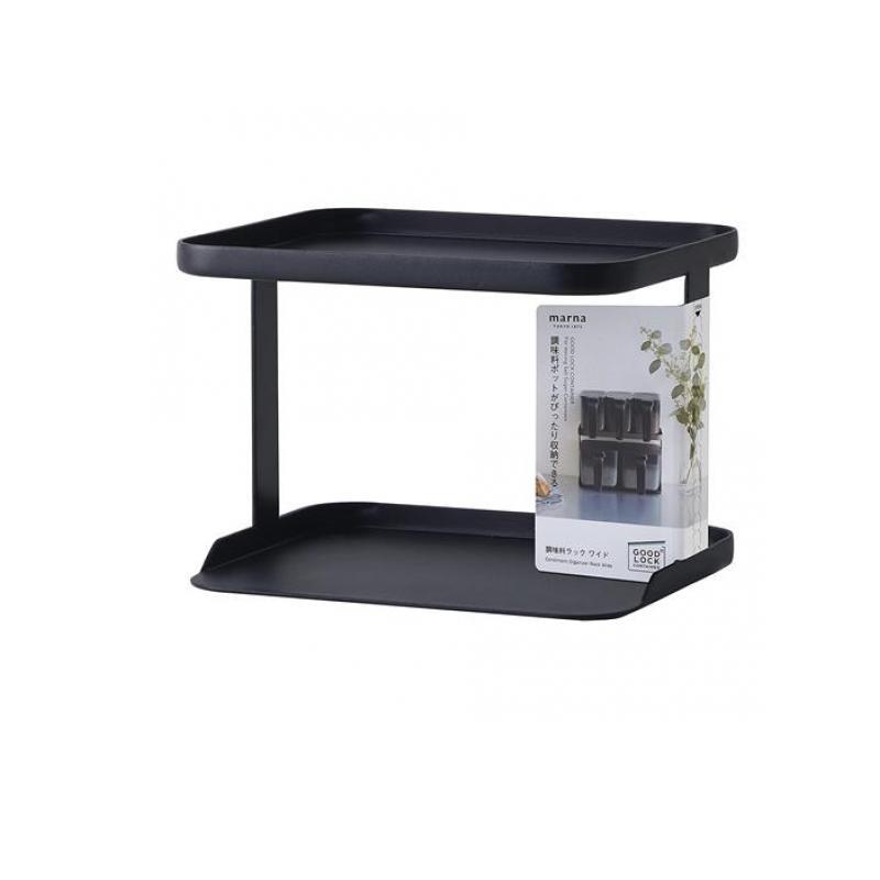 マーナ 調味料ラックワイド ブラック 2段 (K-774BK) (1個) : 通販できるみんなのお薬 - 通販 - Yahoo!ショッピング