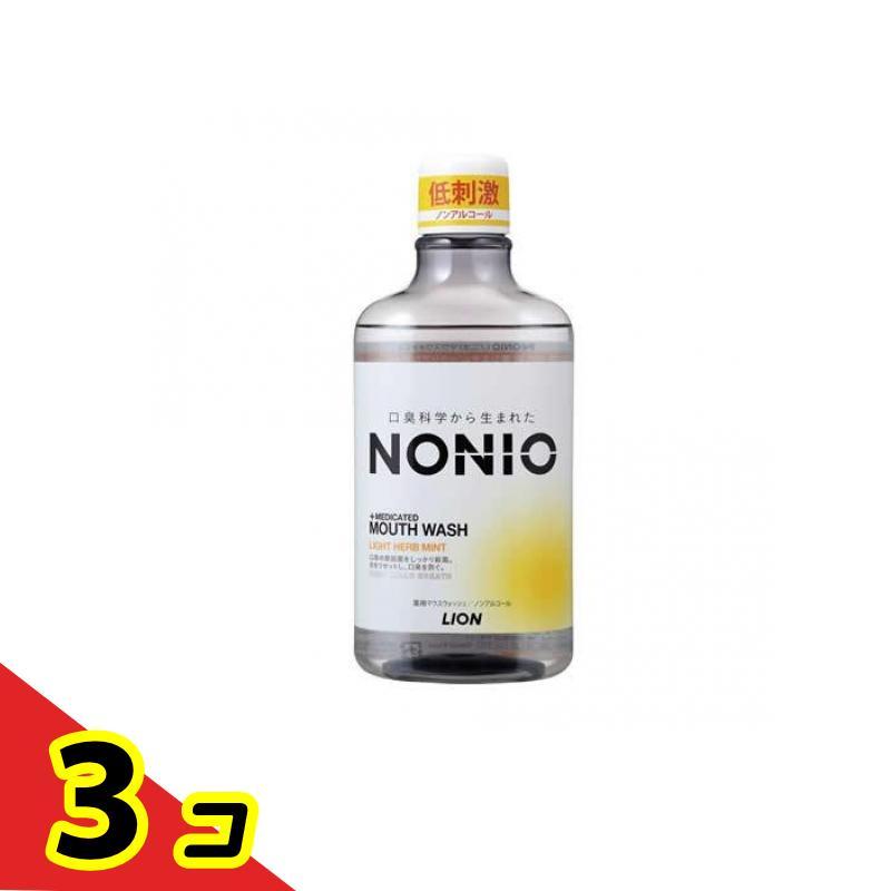 NONIO(ノニオ) 薬用マウスウォッシュ ノンアルコール ライトハーブミント 本体ボトル 600mL 3個セット : 通販できるみんなのお薬 - 通販 - Yahoo!ショッピング