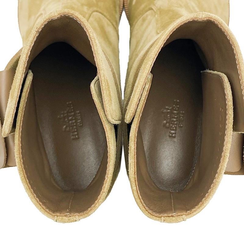 Kelly 大幅値下げ！★美品_未使用品★ HERMES エルメス ケリーバックルショートブーツ レディース サイズ36 ベージュ【辻屋質店 ...