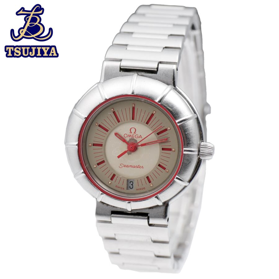 SEAMASTER 中古AB OMEGA オメガ シーマスターダイナミック 1426 レディースウォッチ グレー×ベージュ文字盤 クォーツ 辻 ...