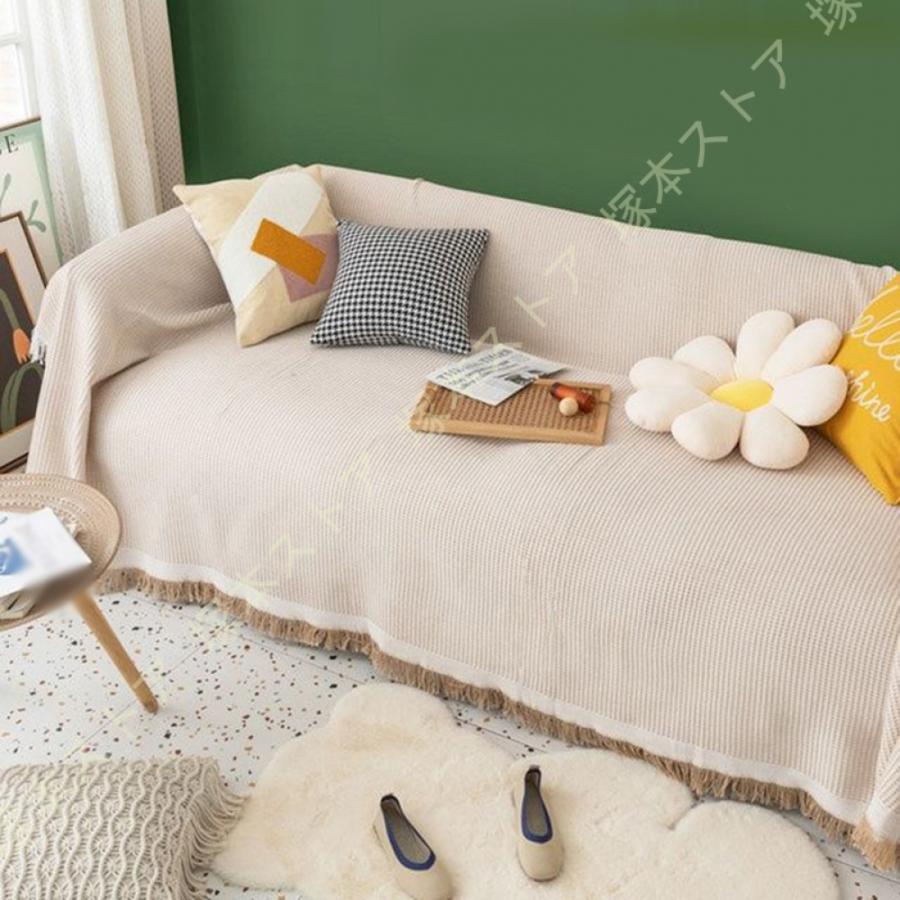 230*340cm マルチカバー ソファー 長方形 ソファカバー フリンジ 1人掛け ベッドカバー テーブルクロス テーブルカバー 白 ホワイト 多機能 : 塚本ストア - 通販 ...