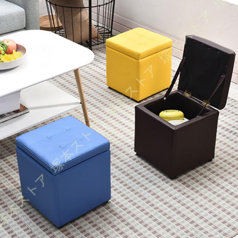 収納ボックス 1人掛け PVCホワイト スツール 収納 椅子 スツールボックス オットマン おしゃれ フタ付き スツール 収納 オットマン シンプル 脚付き :ag2-5hu-Y8717:塚本 ...