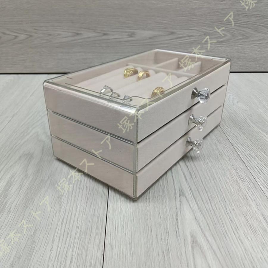 ジュエリーボックス アクセサリーケース 女性 3層 引き出し 大容量 小物入れ 透明 指輪 リング ネックレス ジュエリーBOX 宝石用箱 ピアス イヤリング 時計 : 塚本ストア - 通販 ...